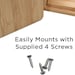 Bamboo Under Desk Drawer: Mountable Office Supply Storage - Etsy