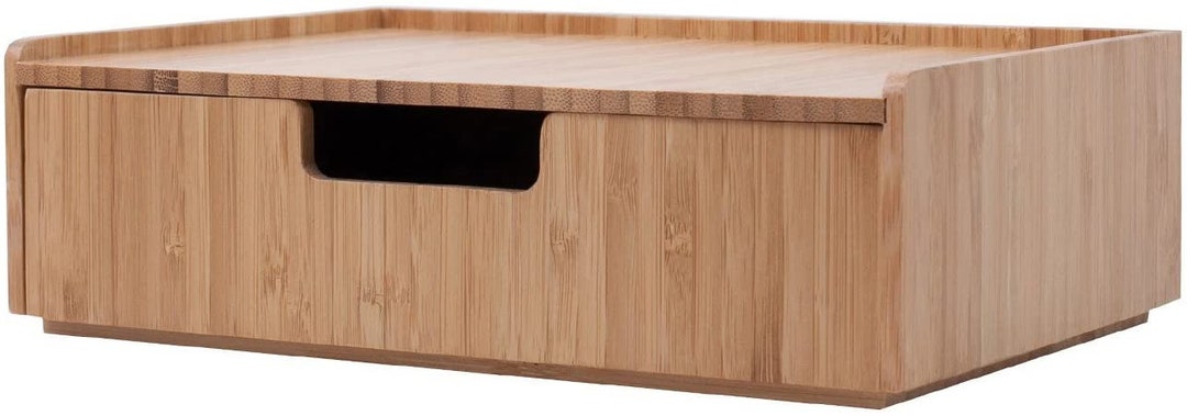 Mobilevision Bamboo Drawer, Stackable Storage Solution for Office ...