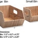 Mobilevision Bamboo Storage Bins for Pantry & Kitchen Cabinet Organizer ...