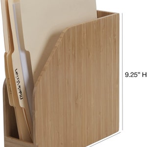 Mobilevision Bamboo Vertical File Folder Holder & Office Product ...