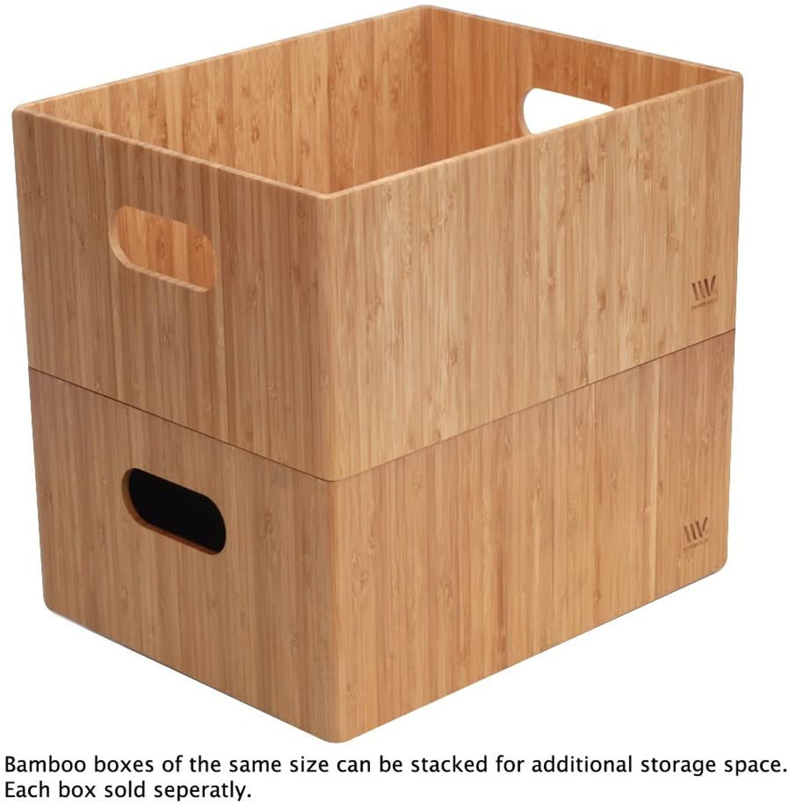 Mobilevision Bamboo Storage Box Multi-purpose Organizer, 14” X 11” X 6. ...
