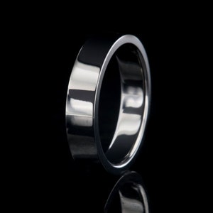 5mm Titanium Wedding Band, Women’s Polished Comfort Fit Ring - Etsy
