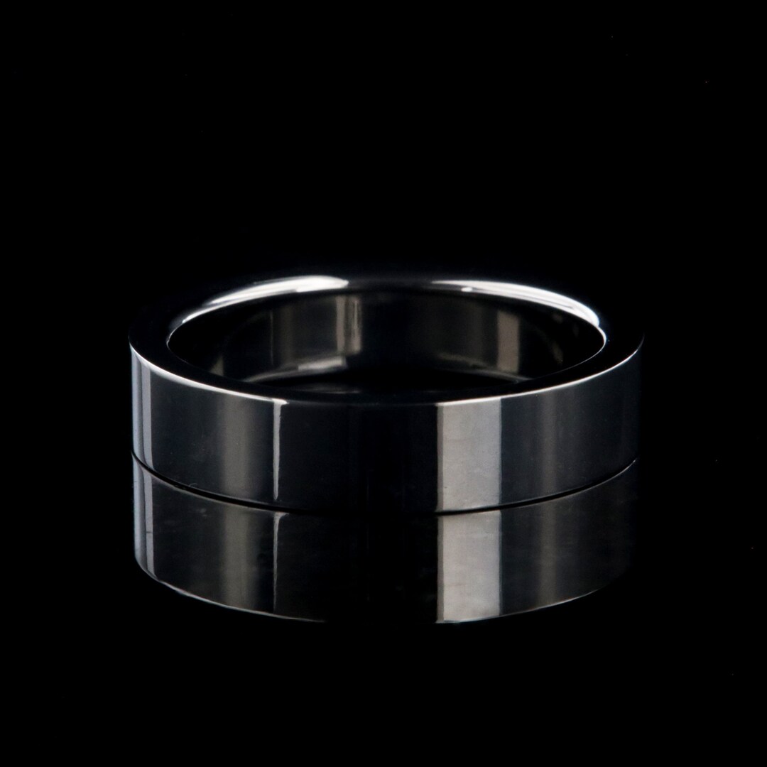 5mm Titanium Wedding Band, Women’s Polished Comfort Fit Ring - Etsy