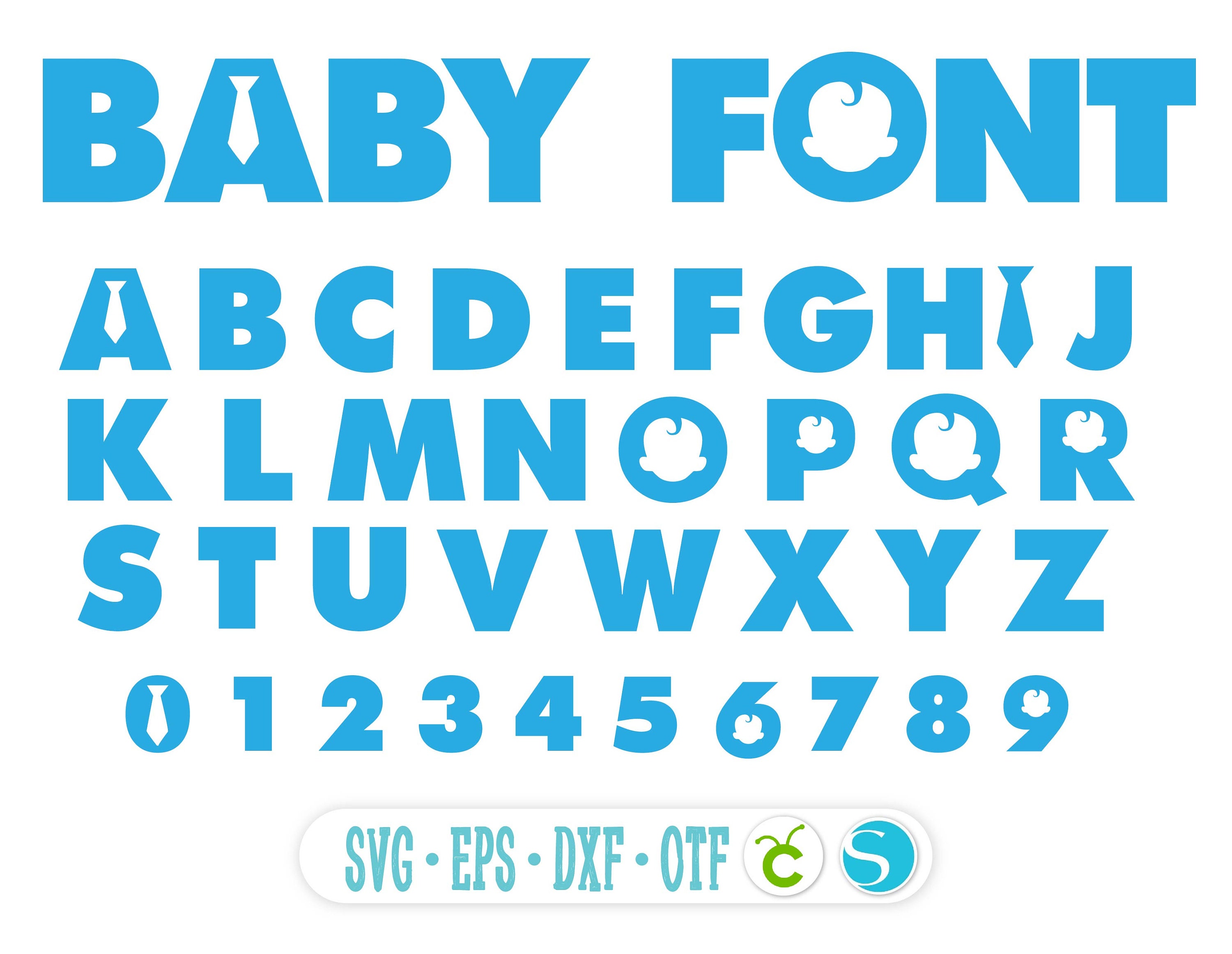 Boss Baby Boy Font OTF SVG Baby Boss Font SVG Cricut Boss | Etsy