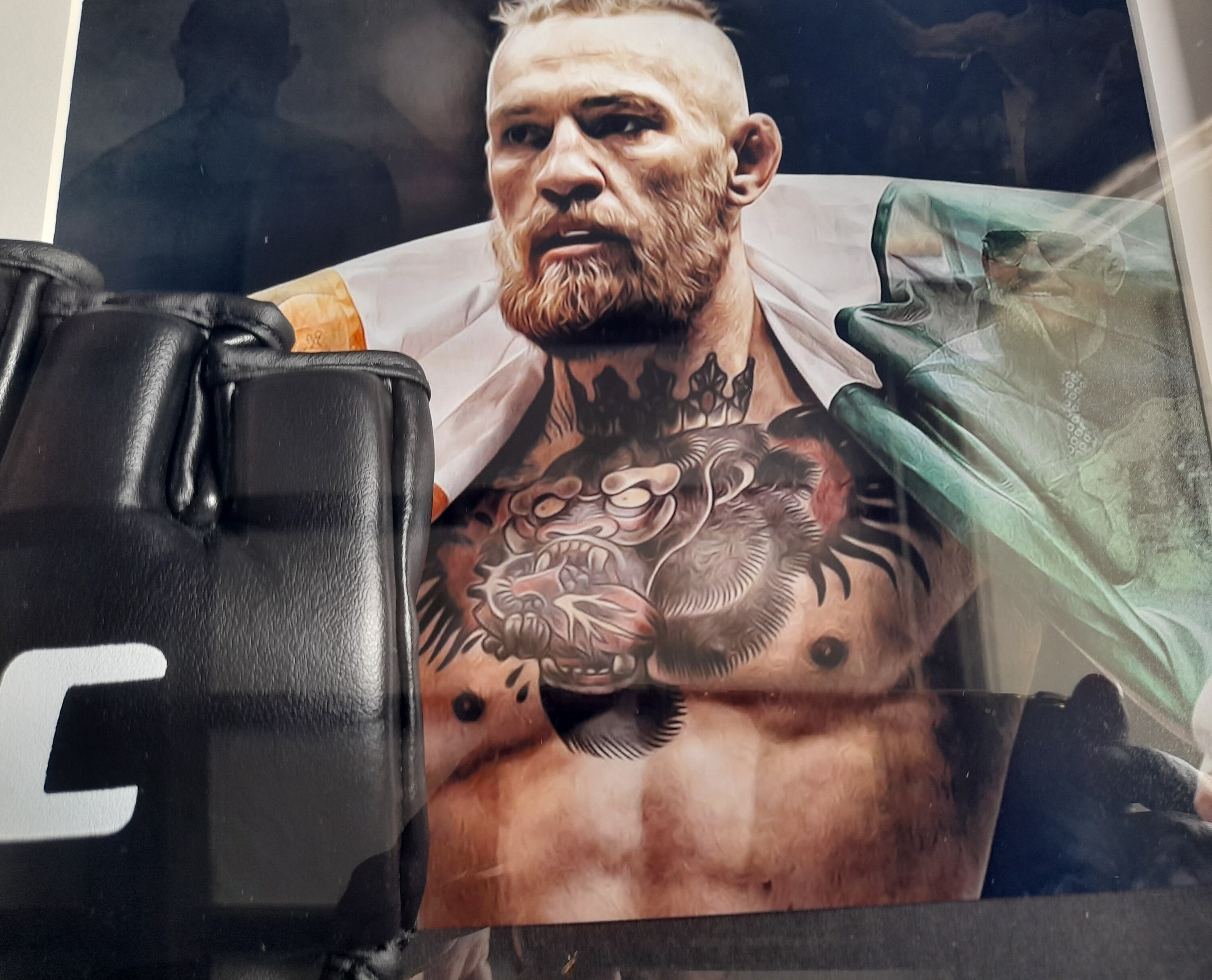 3D Box Frame Wall Art UFC Conor Mcgregor With Glove Xmas/christmas Gift ...