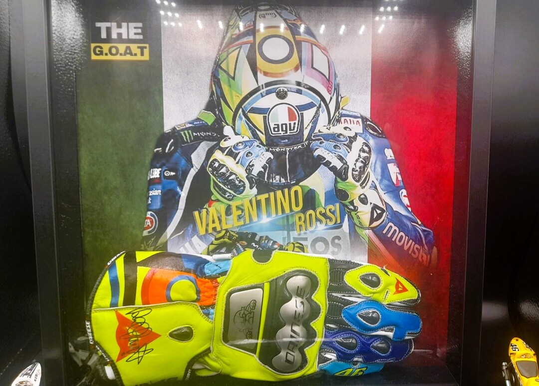 Moto-gp Frame Racing Tribute With Glove Signature, Biker Gift , Home ...