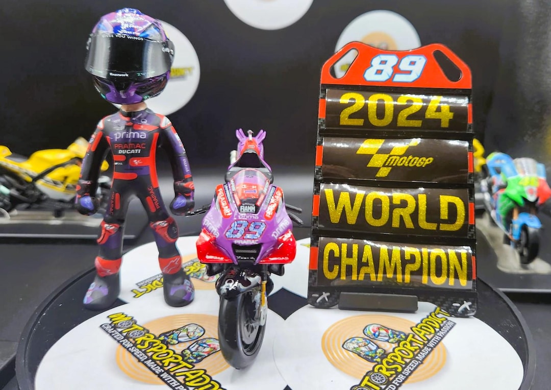 Jorge Martin Handmade Moto-gp Rider Figure With Bike - Artwork Biker ...