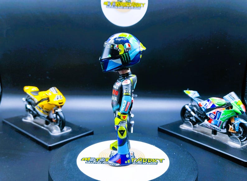 Handmade Moto-gp Rider Figure Artwork Biker Gift - Etsy