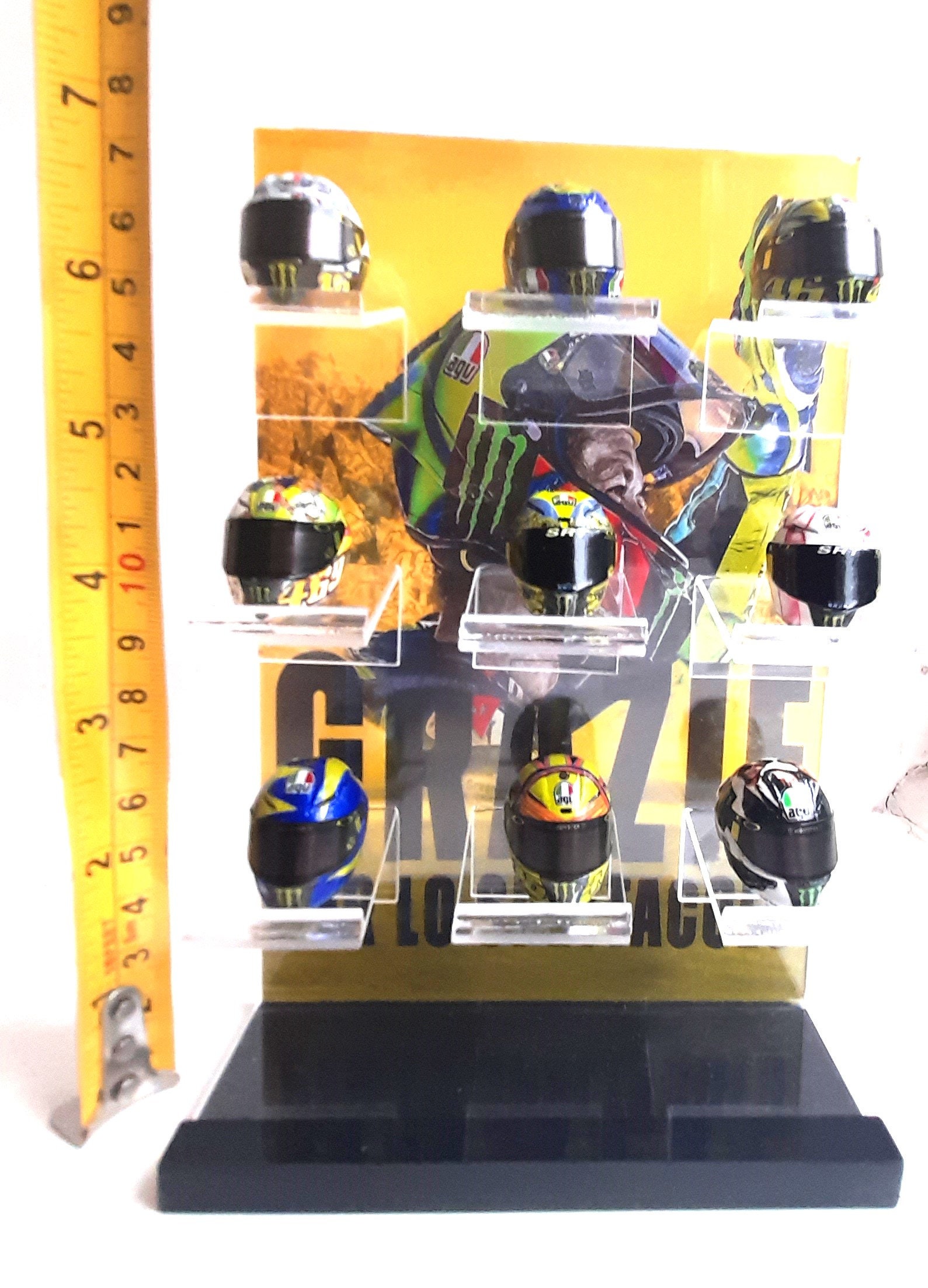 Handcrafted Moto GP Racing Legend Inspired Mini Helmets With Display ...
