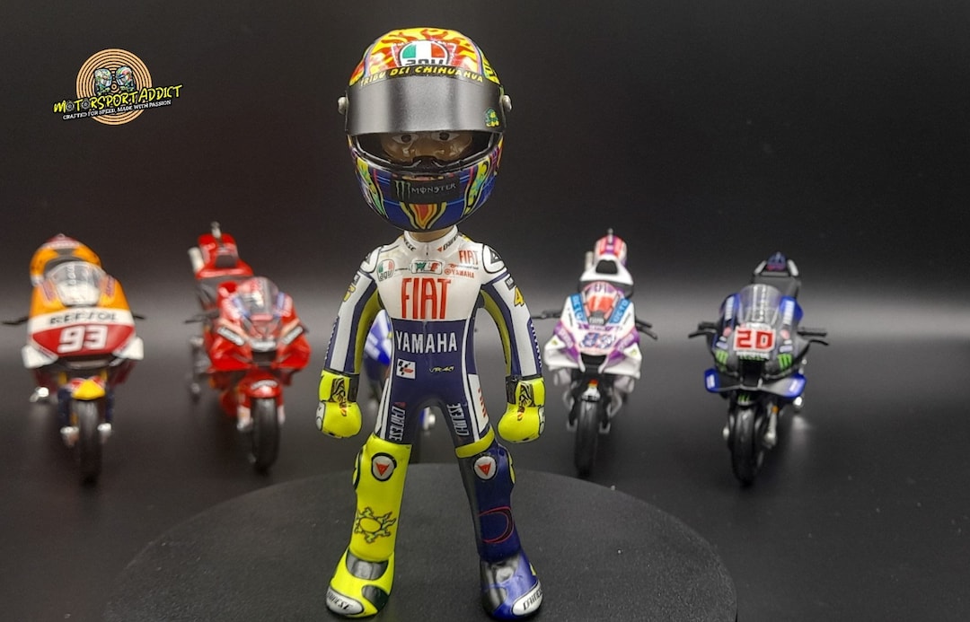 Handmade Moto-gp Rider Figure Artwork Biker Gift - Etsy