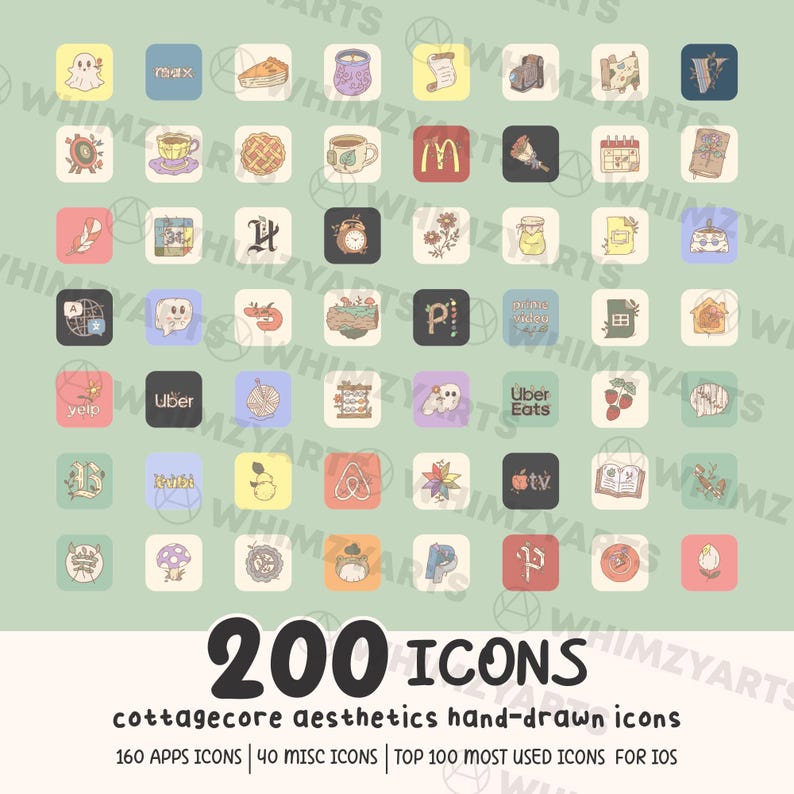 Cottagecore App Icons – the Secret Garden, Ios/android (digital ...
