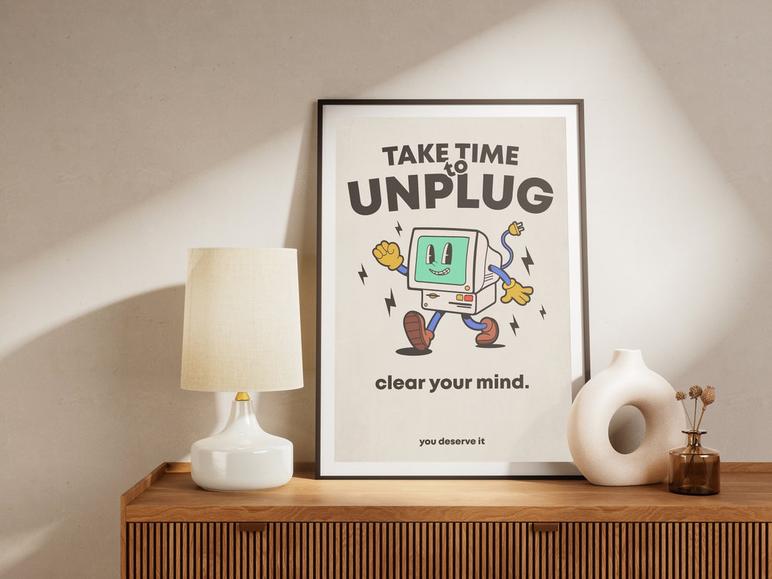 Take Time to Unplug Quote Wall Print, Digital Print Download, Digital ...