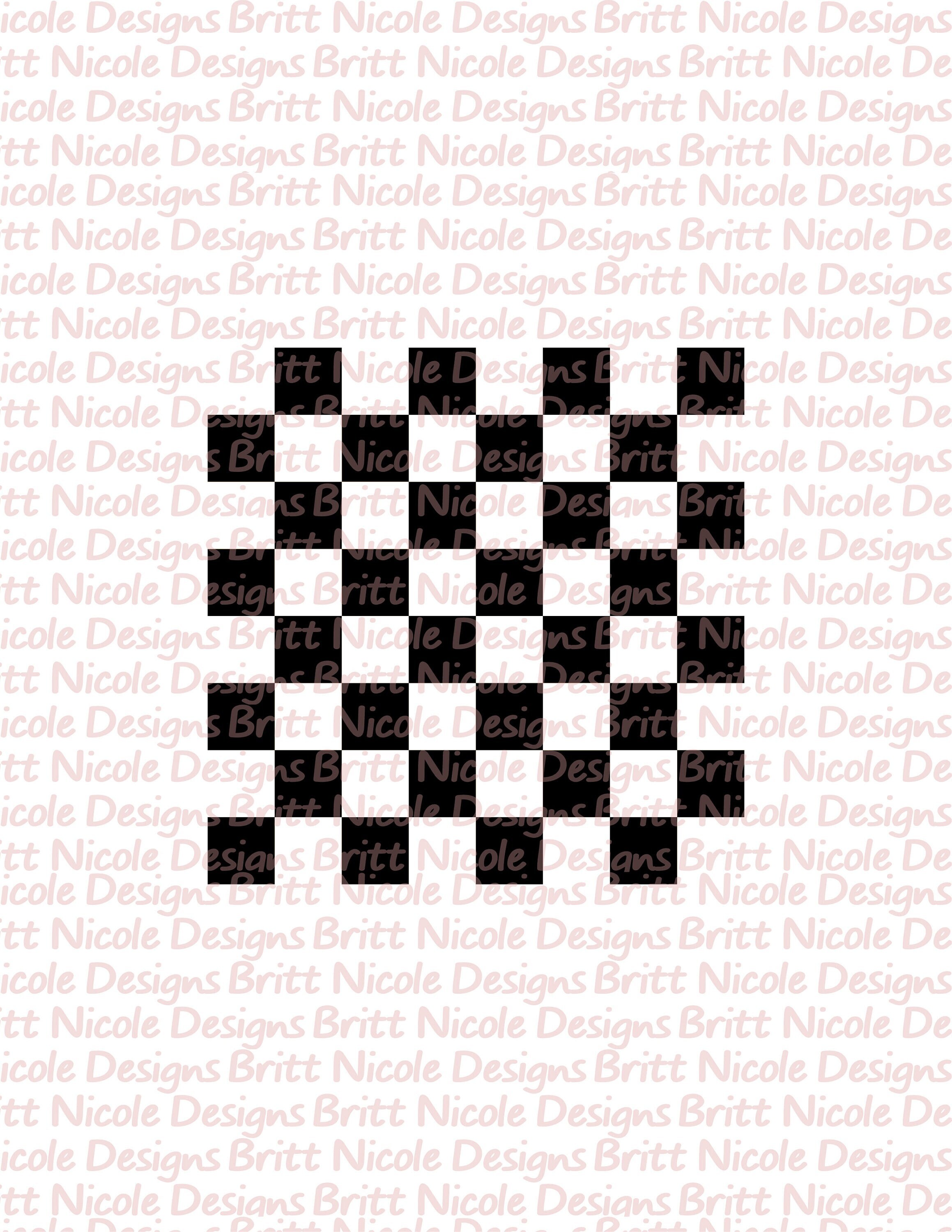 Black Checkered Pattern, PNG FILE - Etsy