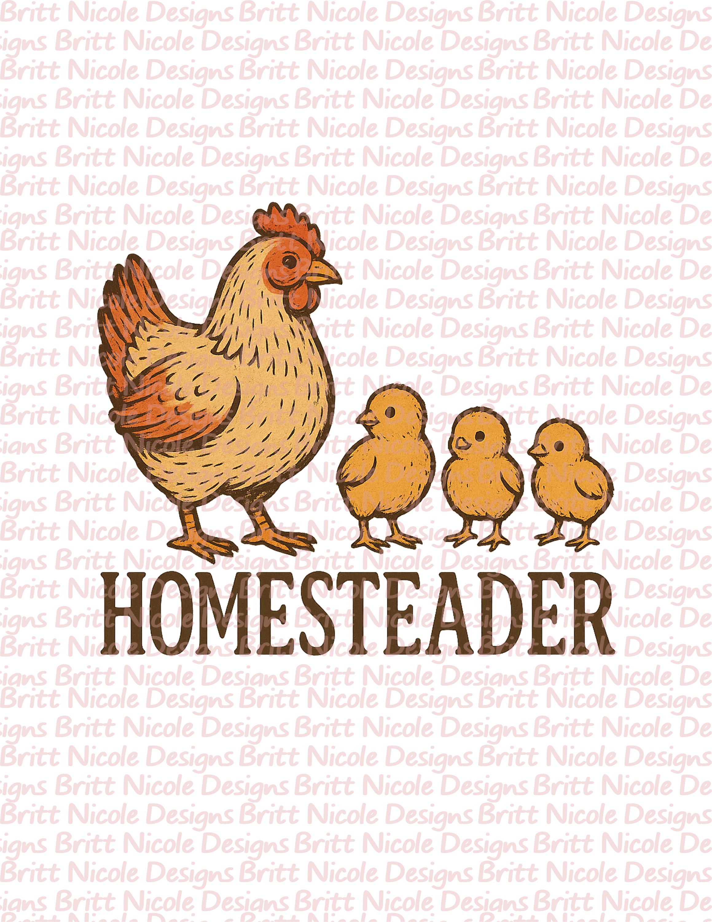 Hen and Chicks Homestead PNG File, Instant Download - Etsy
