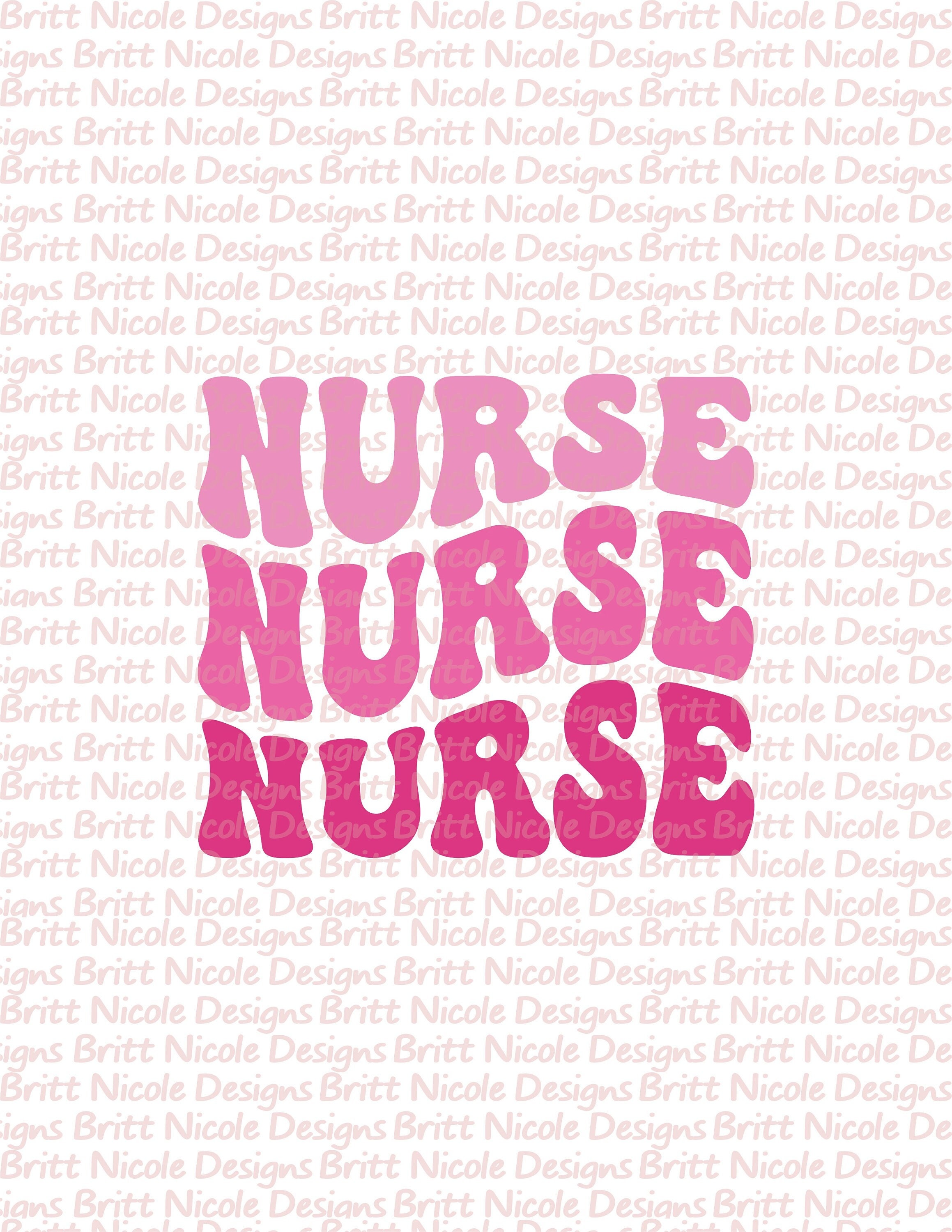 Nurse PNG FILE, Instant Download Ombre Pink Nurse Design - Etsy