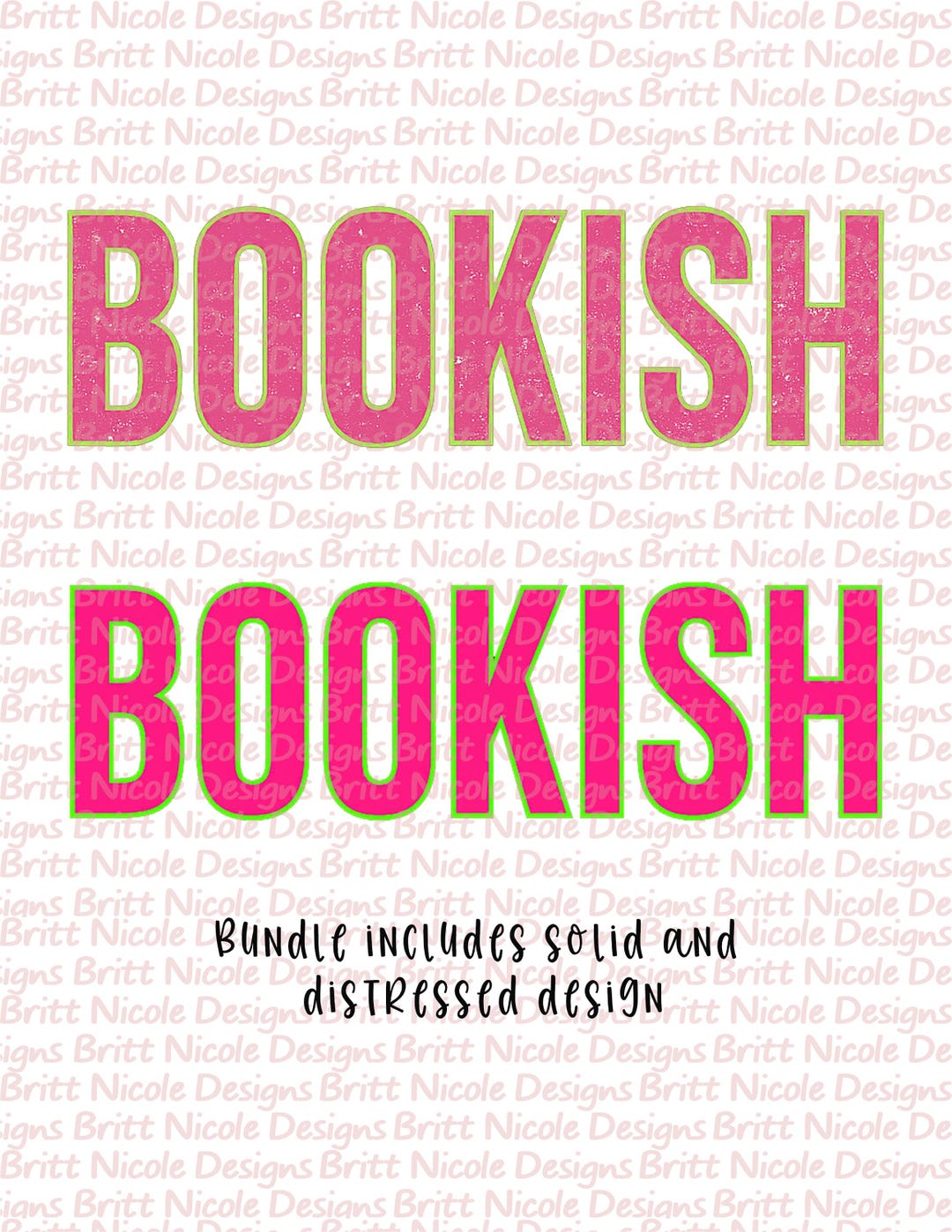 Bookish Design, Bookish Png File, Instant Download - Etsy