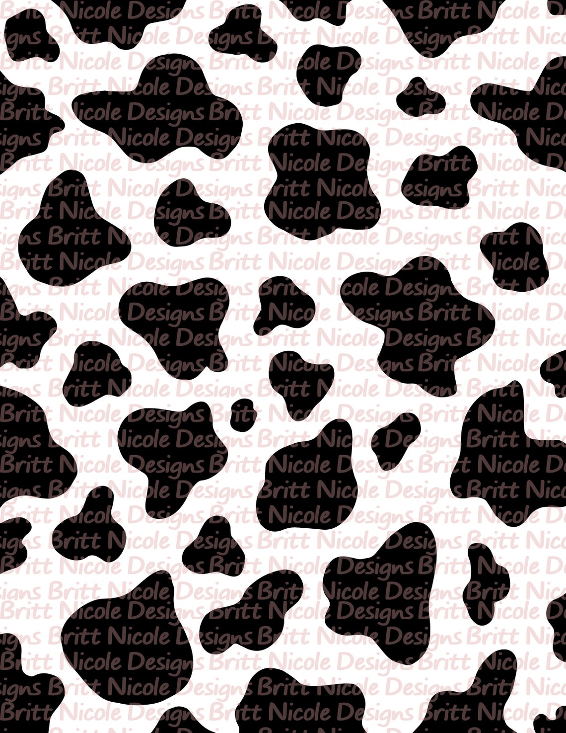 Cow Print Sublimation Design, PNG File - Etsy