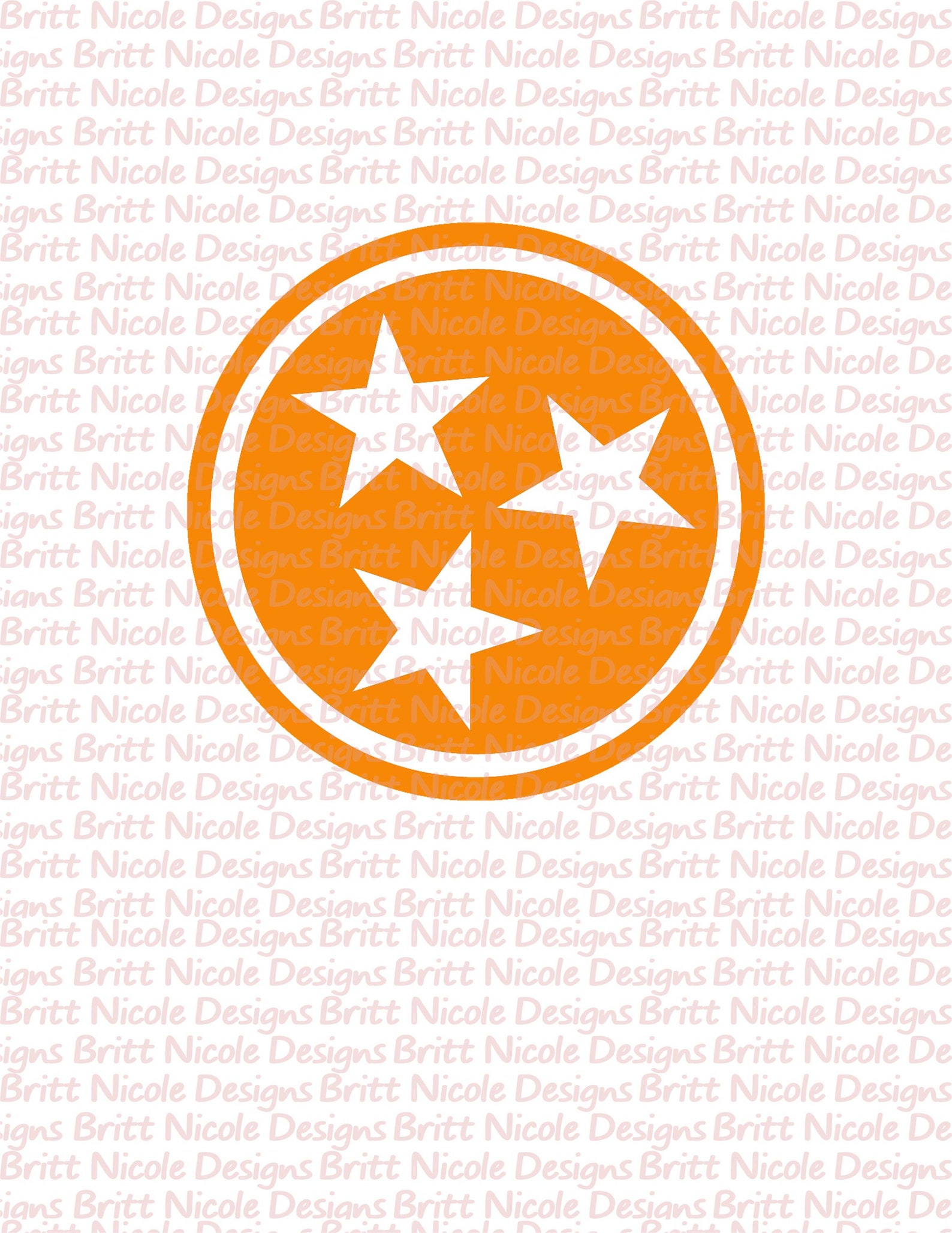 Orange and White TN Tristar PNG FILE, Instant Download - Etsy