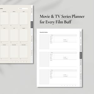 Digital Movie Planner, iPad TV Show Planner, Goodnotes Template ...