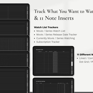 Digital Movie Planner, iPad TV Show Planner, Goodnotes Template ...