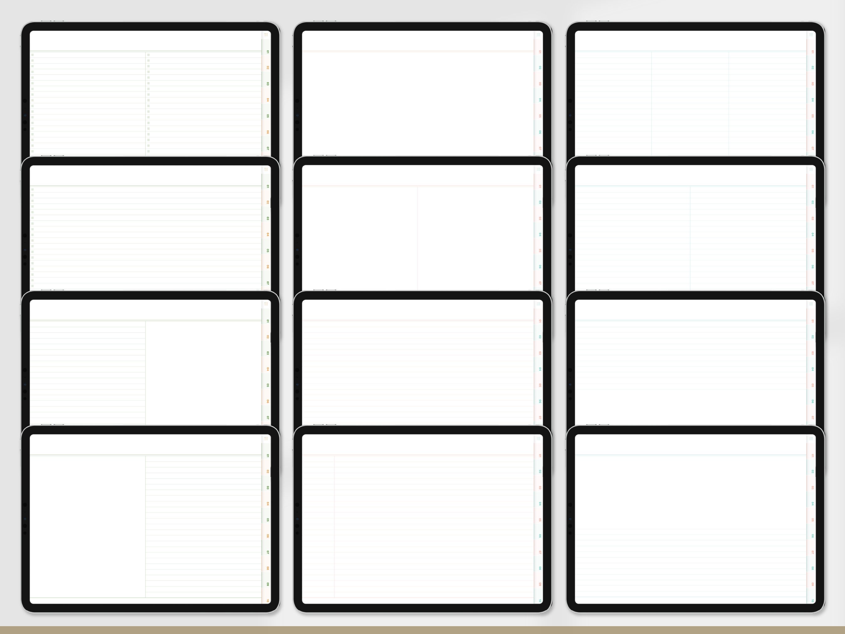 Digital Landscape Note Taking Templates, Goodnotes Notebook, Cornell ...