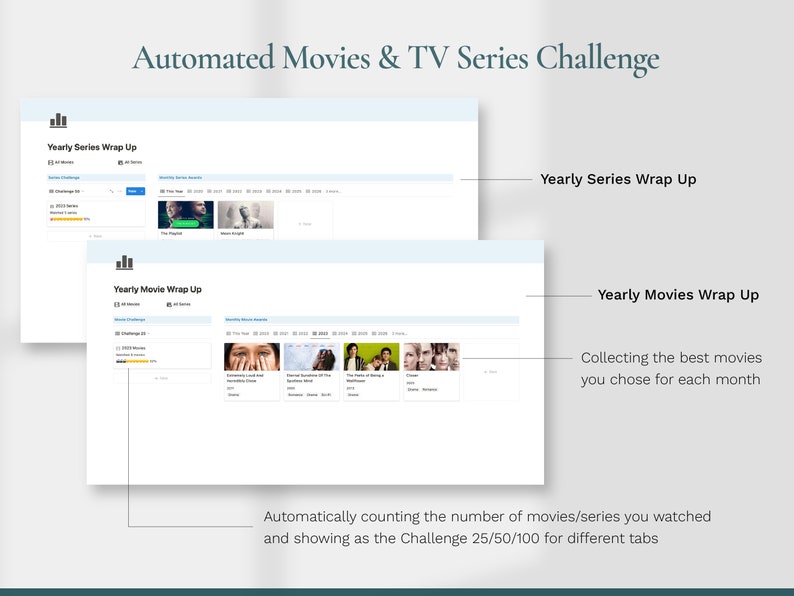 Notion Template Movie Planner, Notion Dashboard, Digital TV Show ...