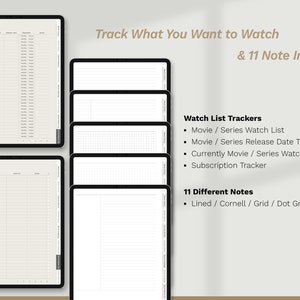 Digital Movie Planner, iPad TV Show Planner, Goodnotes Template ...