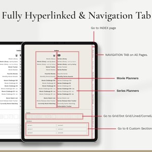 Digital Movie Planner, iPad TV Show Planner, Goodnotes Template ...