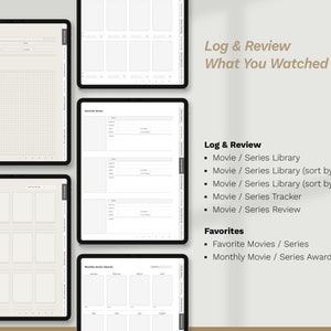 Digital Movie Planner, iPad TV Show Planner, Goodnotes Template ...