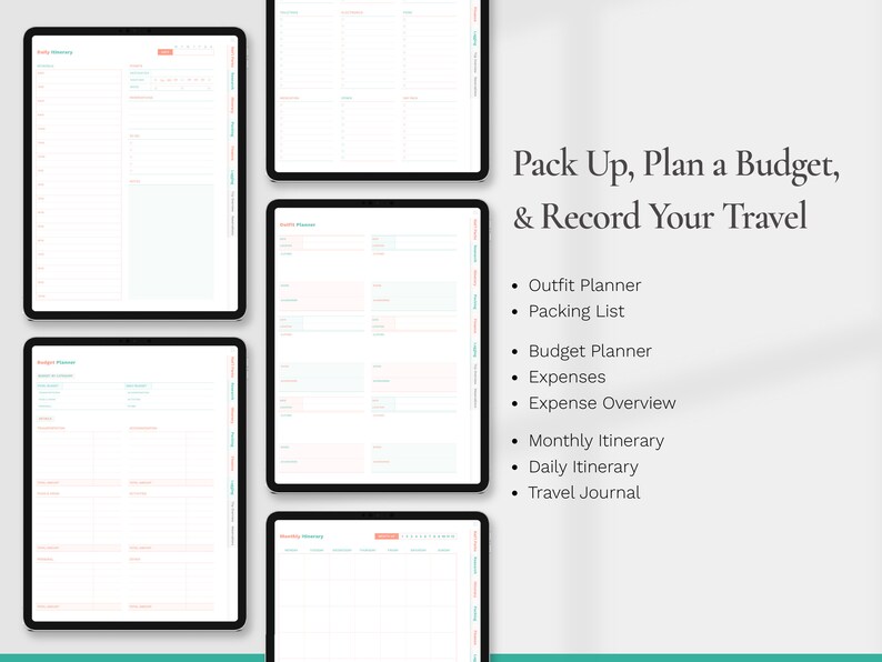 Digital National Parks Travel Planner, iPad Travel Journal, Goodnotes ...
