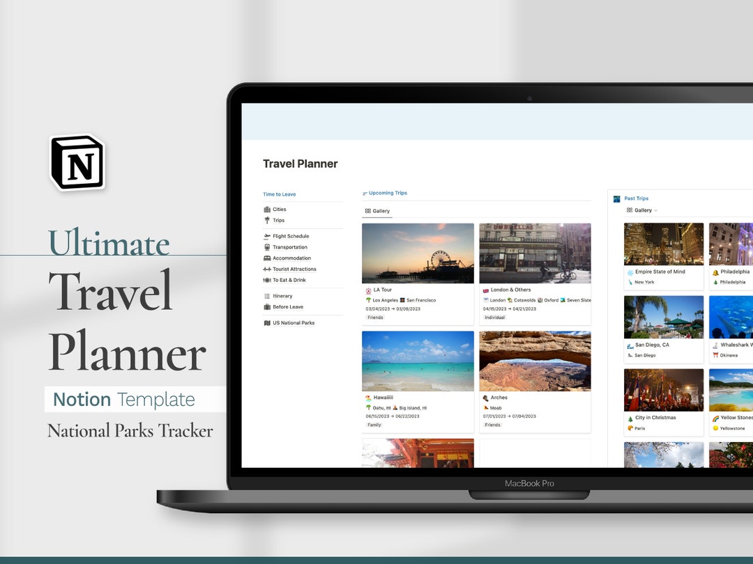 Notion Template Travel Planner National Parks Tracker Notion - Etsy