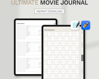 Digital Movie Planner, iPad TV Show Planner, Goodnotes Template ...
