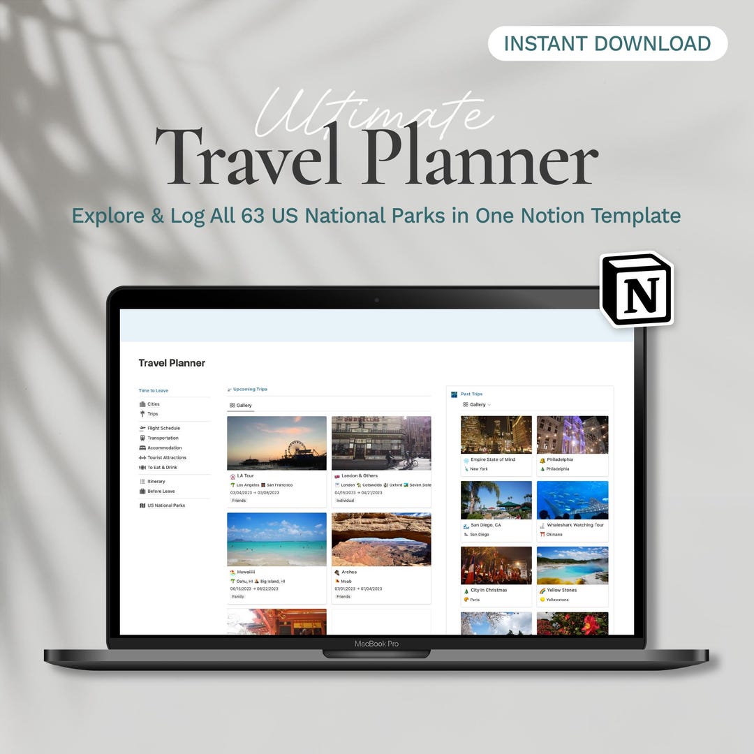 Notion Template Travel Planner, National Parks Tracker, Notion ...