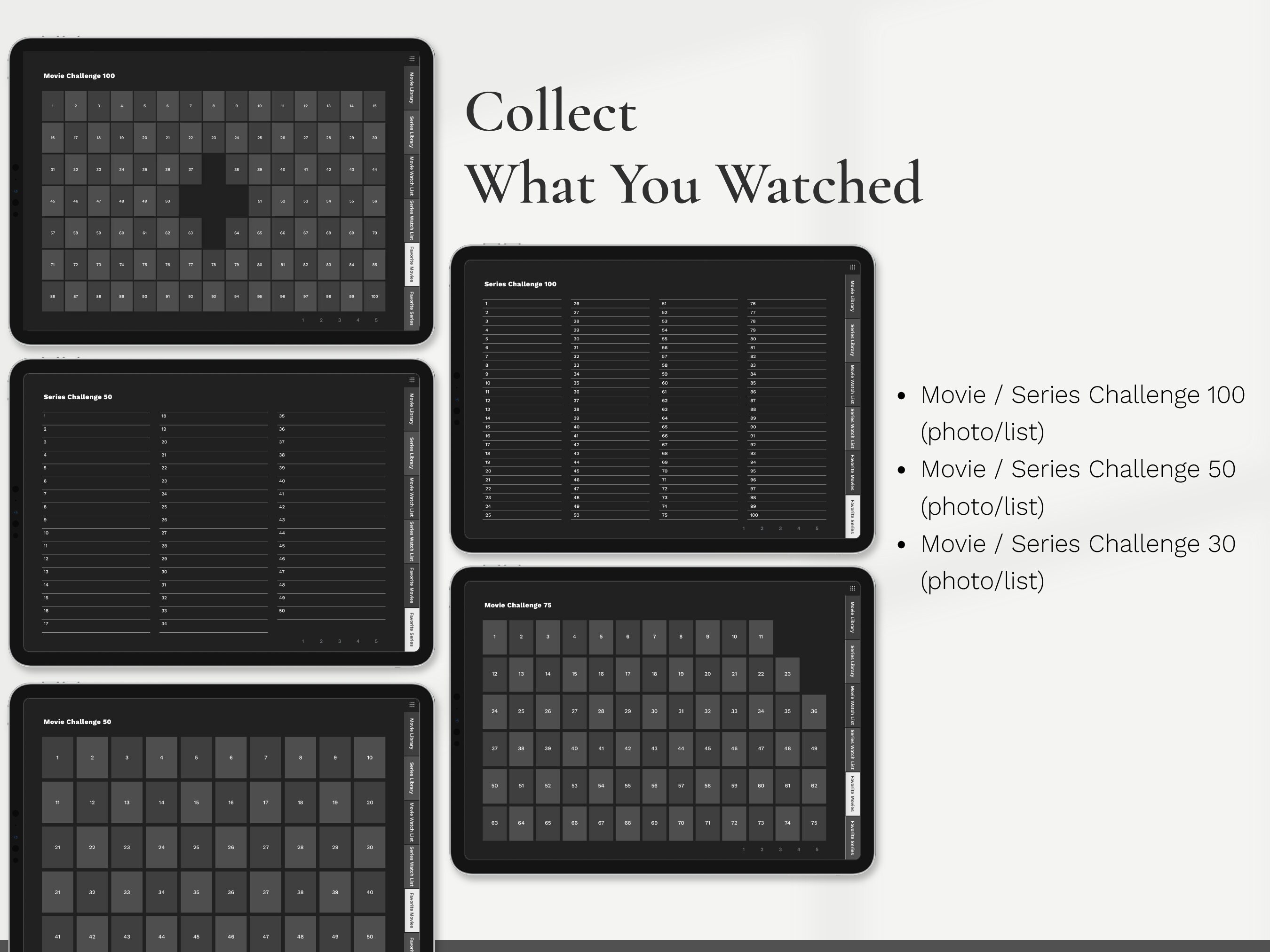 Digital Movie Planner, iPad TV Show Planner, Goodnotes Template ...