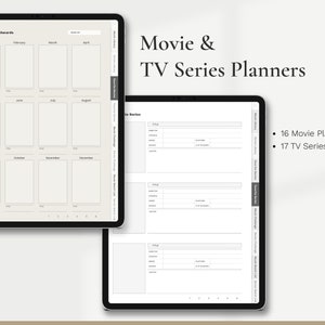 Digital Movie Planner, iPad TV Show Planner, Goodnotes Template ...
