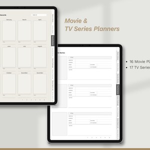 Digital Movie Planner, iPad TV Show Planner, Goodnotes Template ...