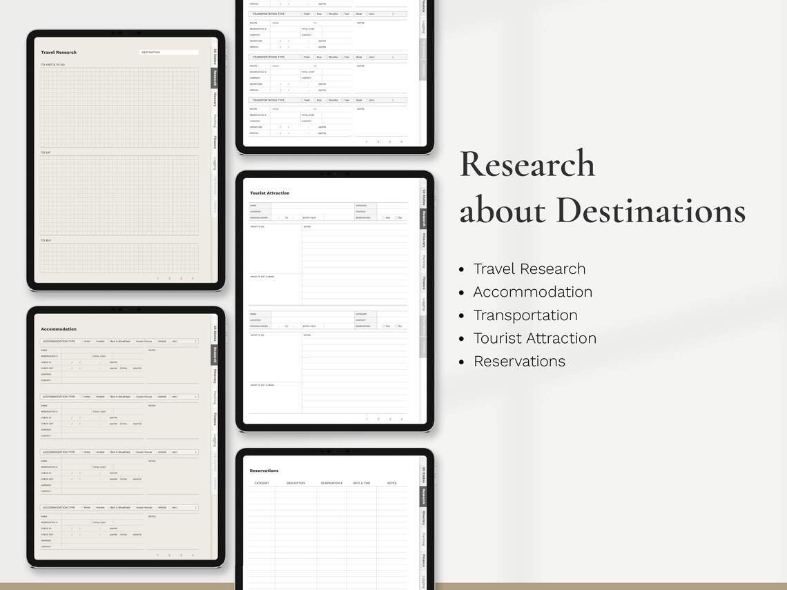Digital USA Travel Planner, 50 States Challenge Map, iPad Travel ...