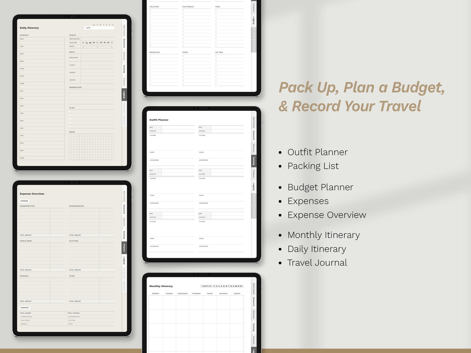 Digital National Parks Travel Planner, iPad Travel Journal, Goodnotes ...
