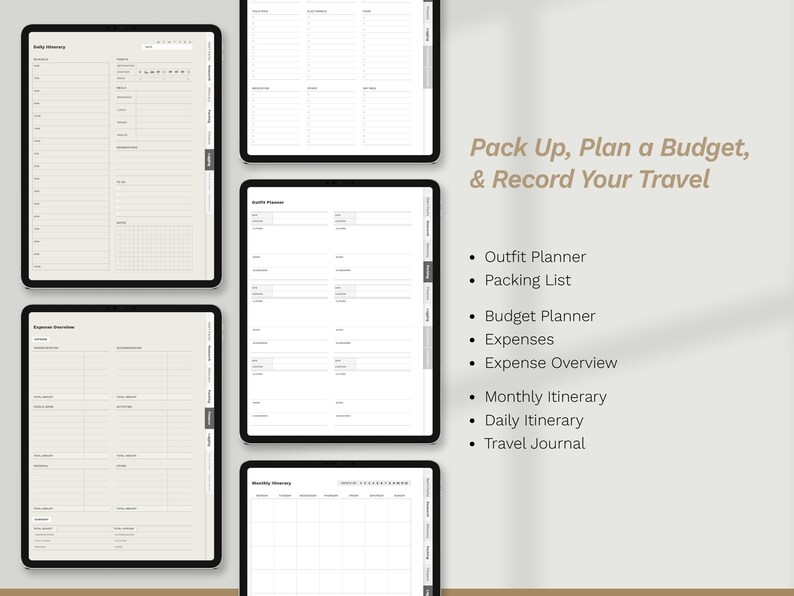 Digital National Parks Travel Planner, iPad Travel Journal, Goodnotes ...