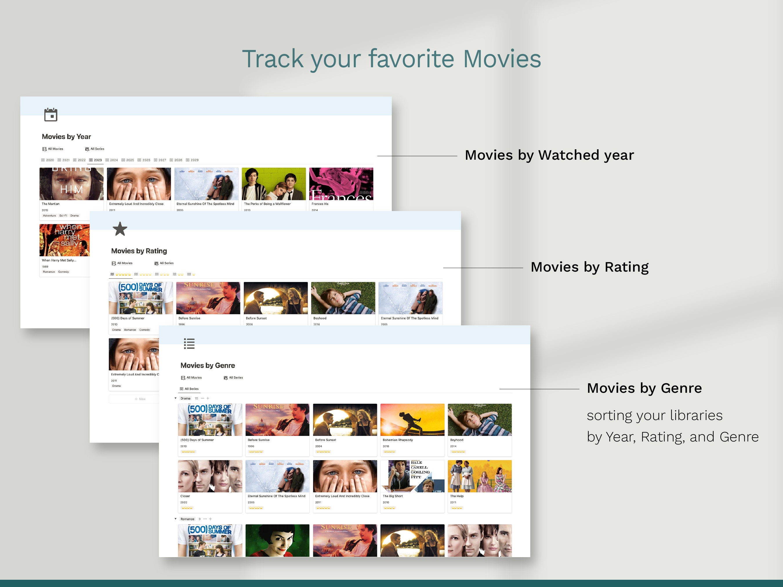 Notion Template Movie Planner, Notion Dashboard, Digital TV Show ...