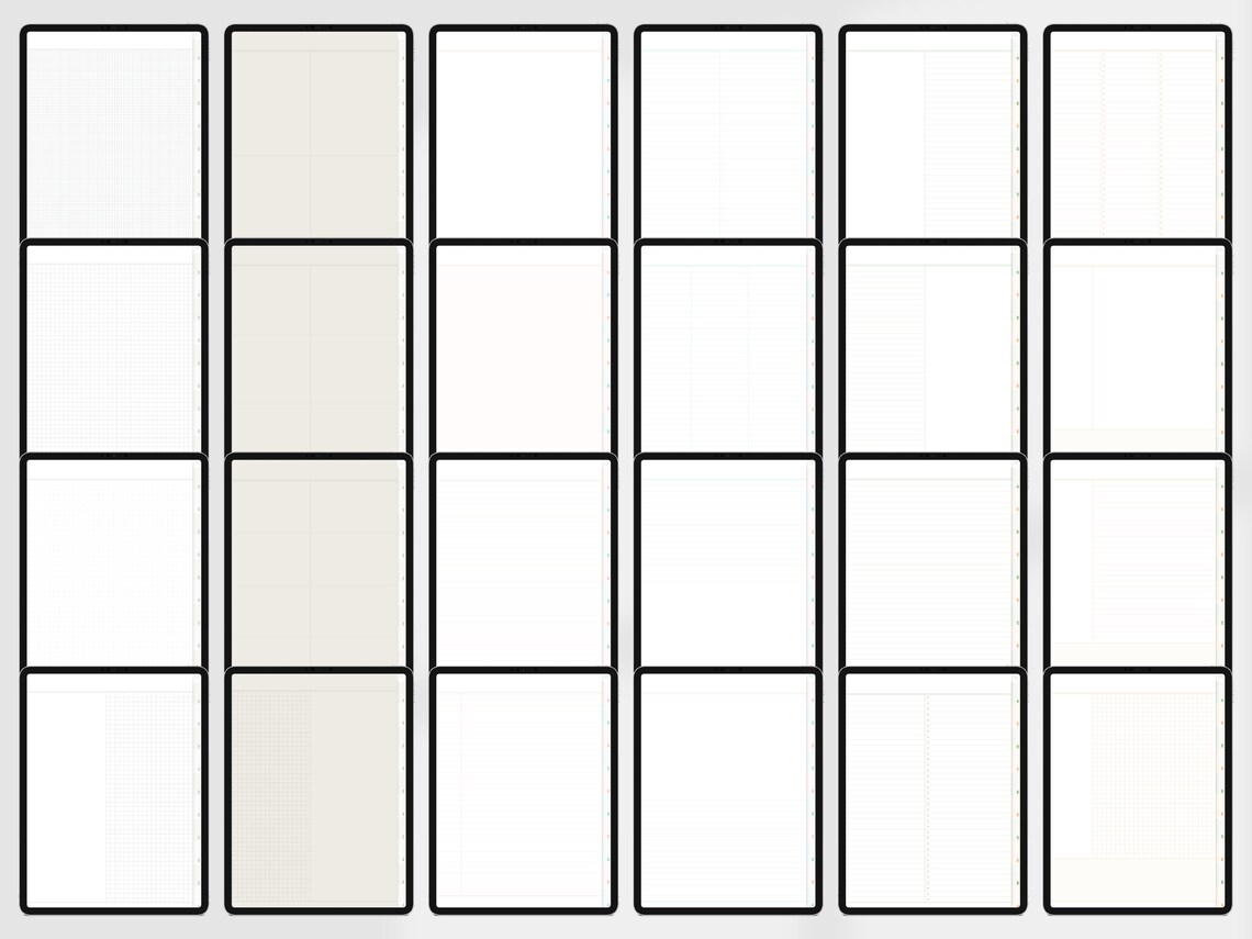 Digital Portrait Note Taking Templates Goodnotes Notebook - Etsy