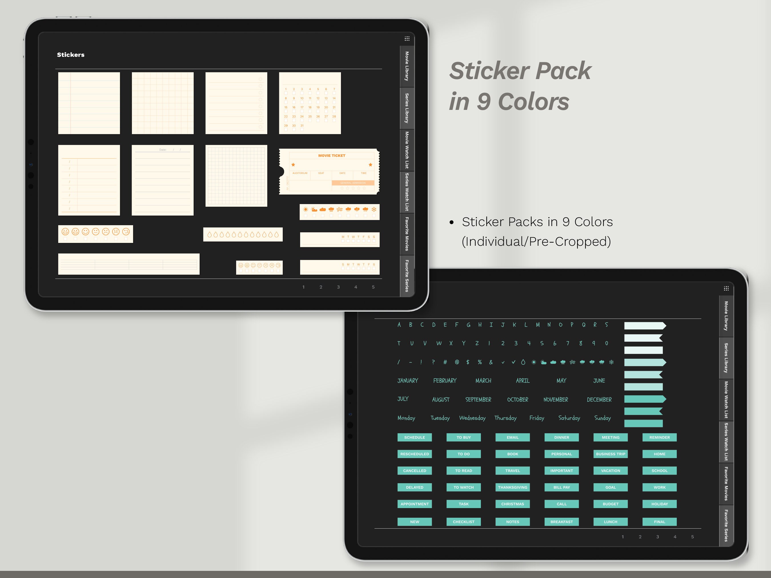 Digital Movie Planner, iPad TV Show Planner, Goodnotes Template ...