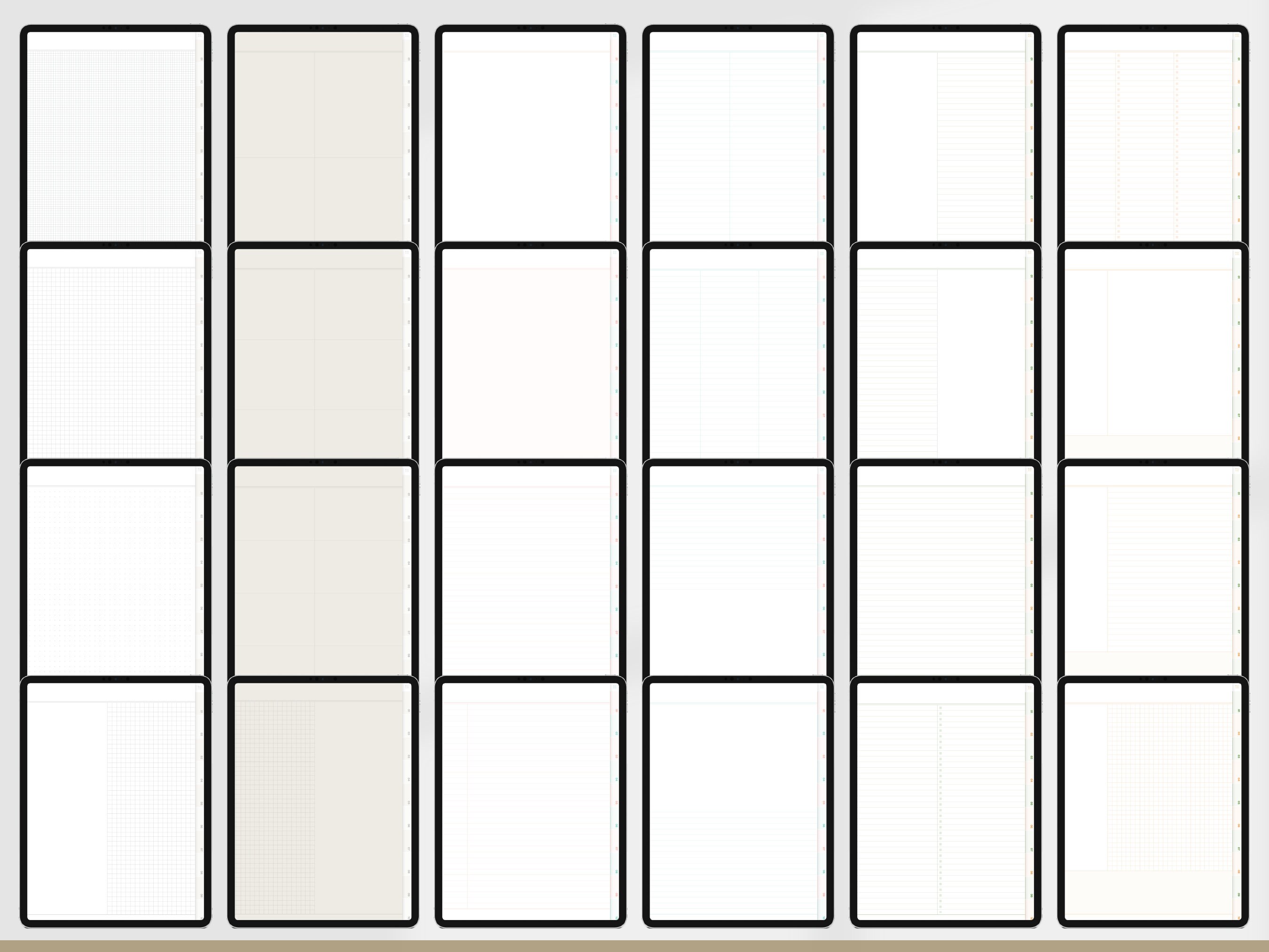 Digital Portrait Note Taking Templates, Goodnotes Notebook, Cornell ...