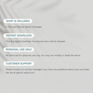 Notion Template Pet Planner, Notion Dashboard, Digital Dog Care Journal ...