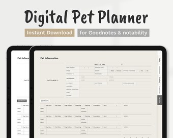 Vet Care Planner - Etsy