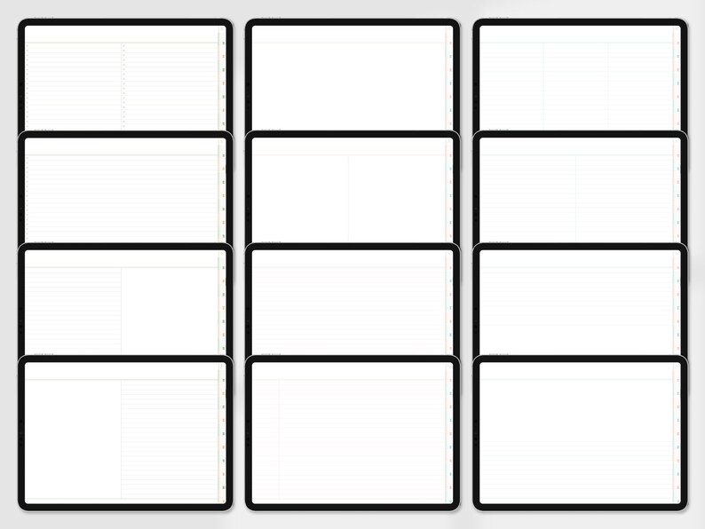 Digital Landscape Note Taking Templates Goodnotes Notebook - Etsy