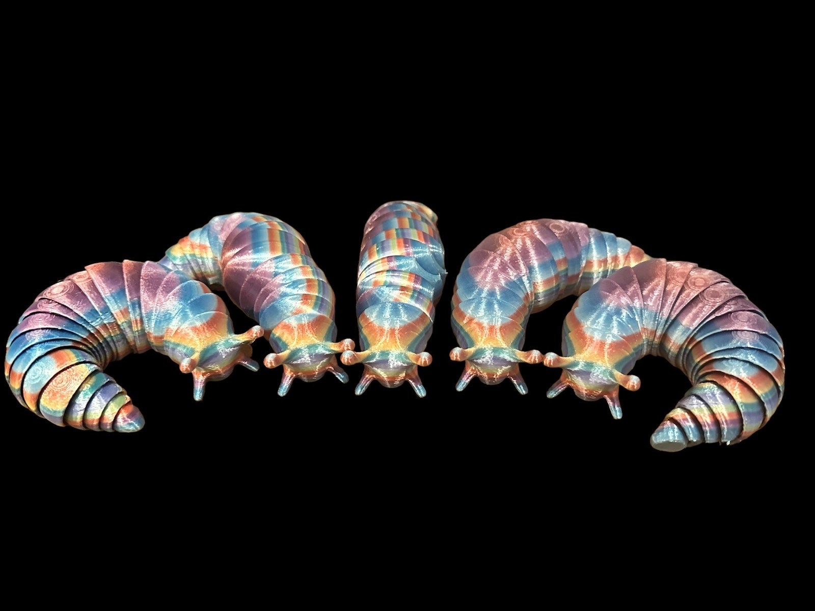 Slinky Slugs - Rare Rainbow Silk - Tik Tok Slugs - Articulated Slugs ...