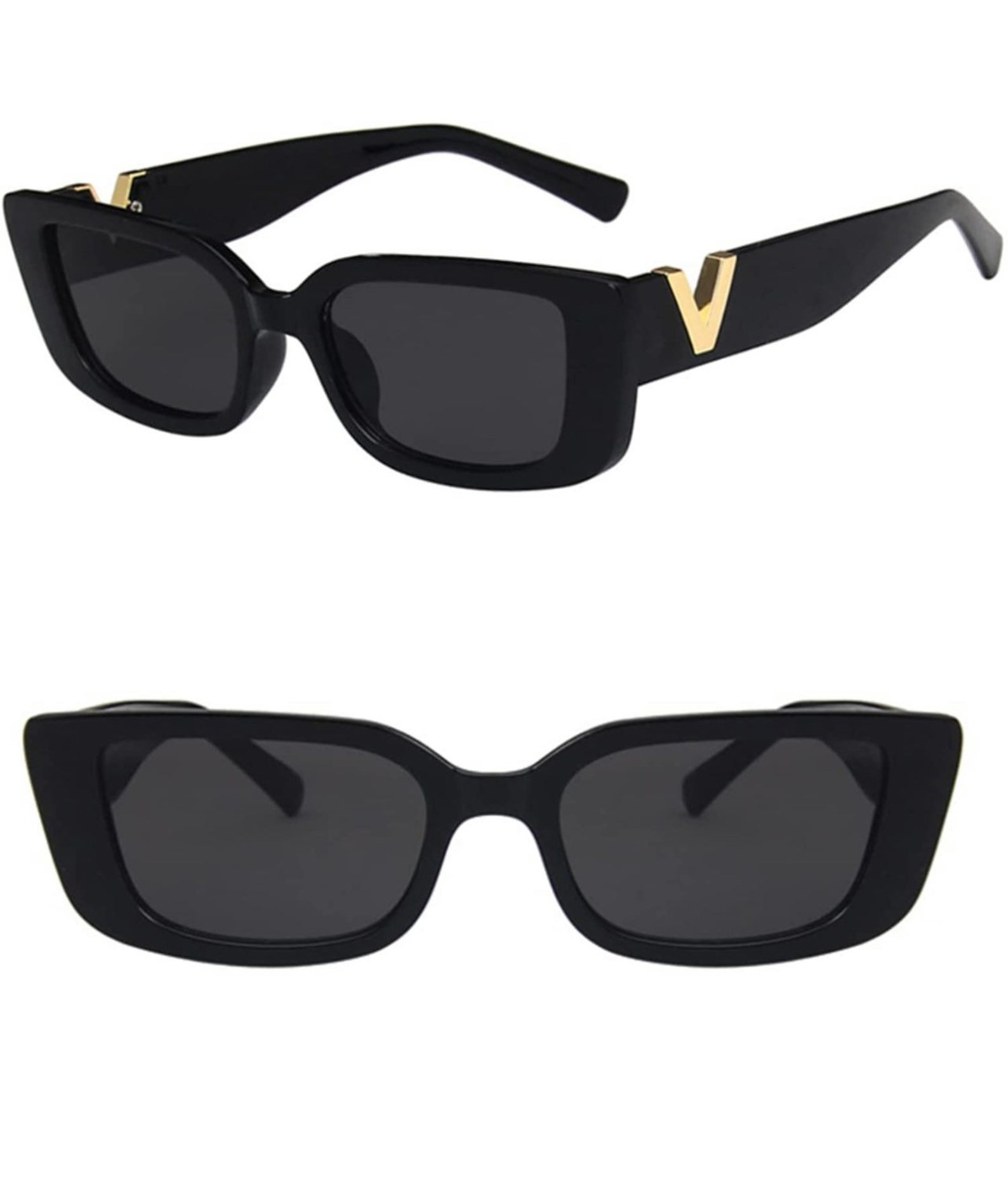 Black Sunglasses Black Sunglasses V Black Sunglasses Gold V - Etsy