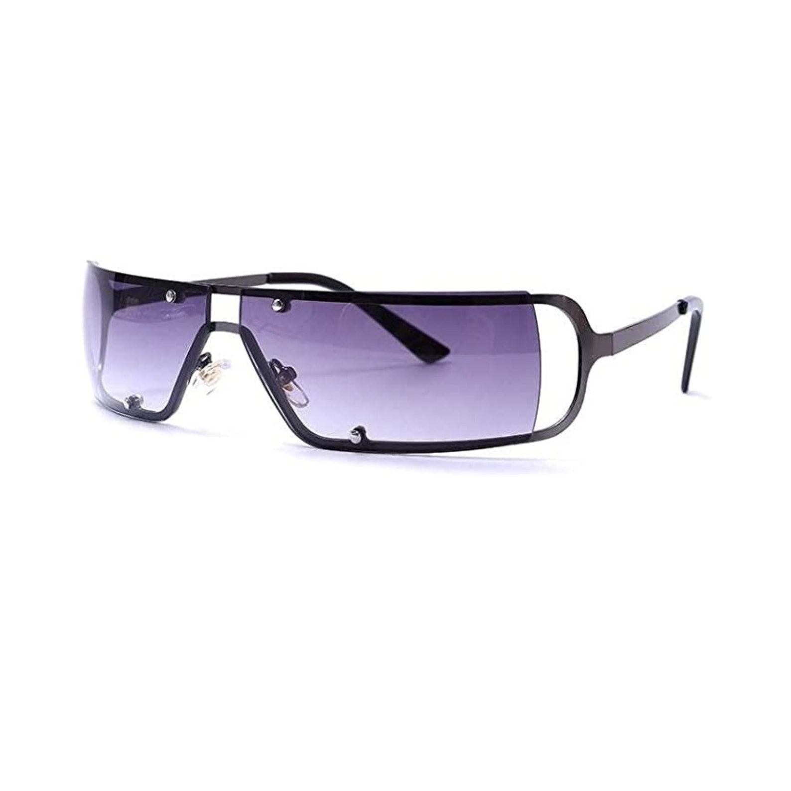 Wrap Around Sunglasses Rimless Wrap Sunglasses Y2k - Etsy