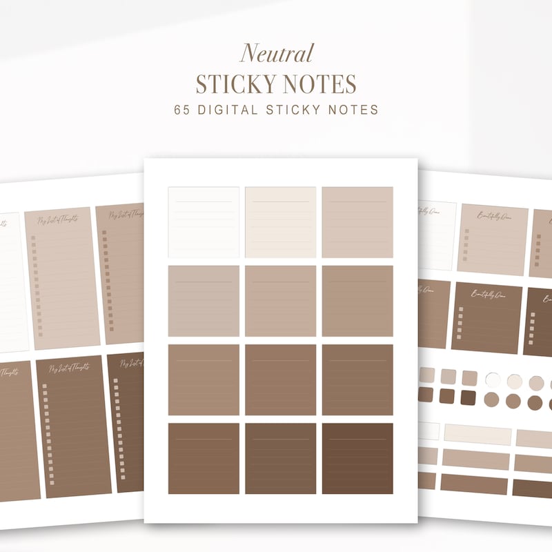 Neutral Stickers - Etsy